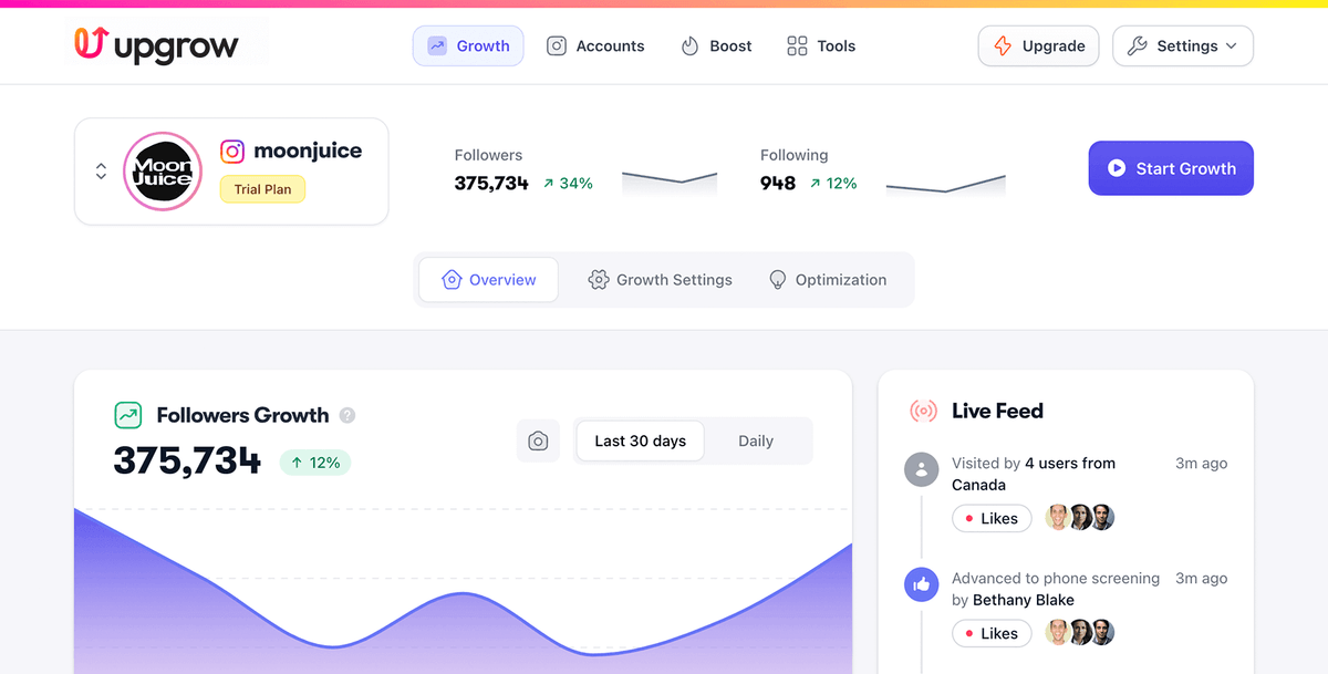 UpGrow: #1 AI-Powered Instagram Growth | Real IG Followers